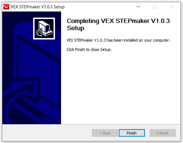 Installing VEX STEPmaker on Windows – VEX Academy